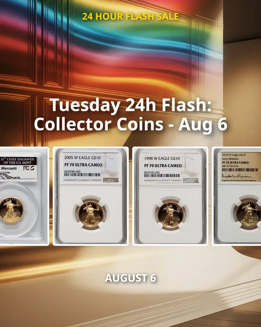 Tuesday 24h Flash: Collector Coins - Aug 6 | Flow Auctions